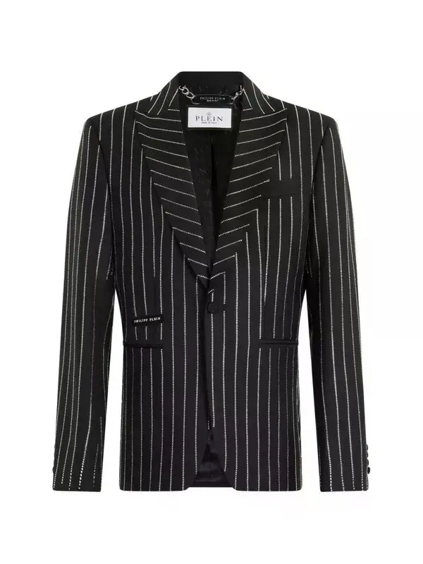 Philipp Plein Jacquard Striped Blazer