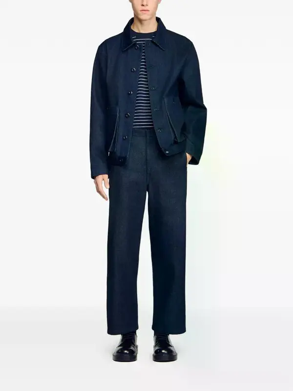 Sandro Raw Denim Barrel Jeans