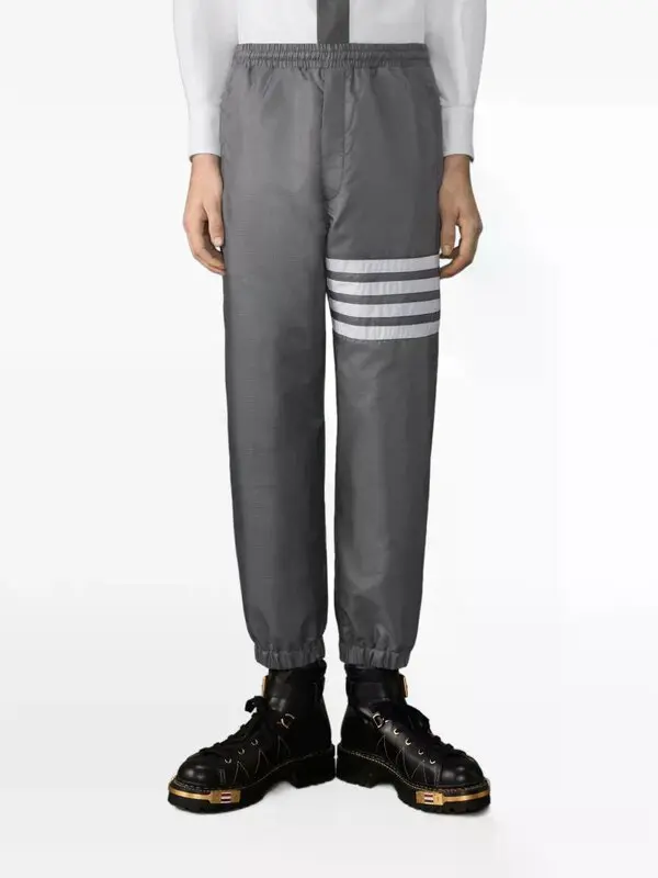 Thom Browne Shiny Ripstop 4-bar Track Trousers - Grey