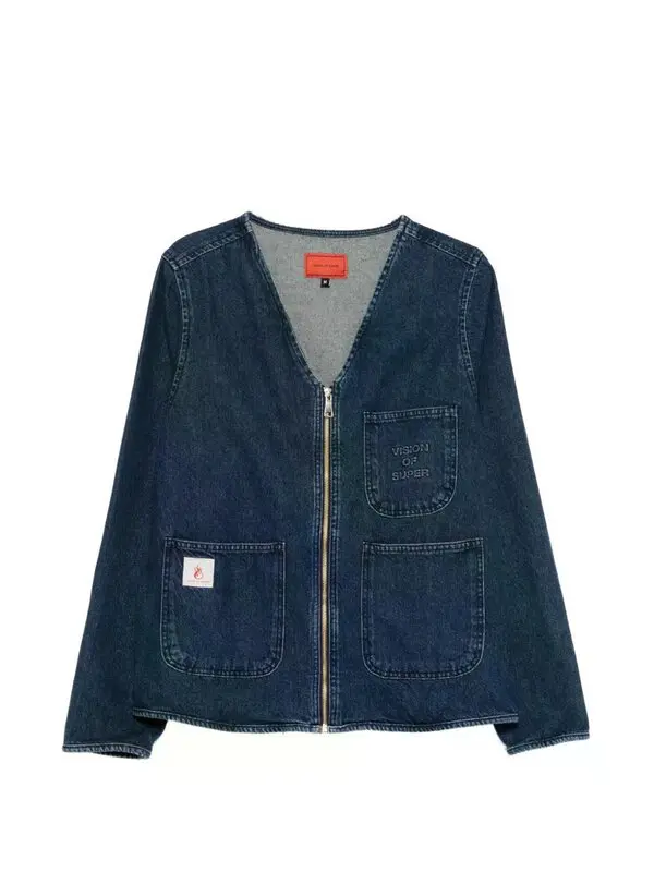 VISION OF SUPER Zipped Jacket With Patch Pockets