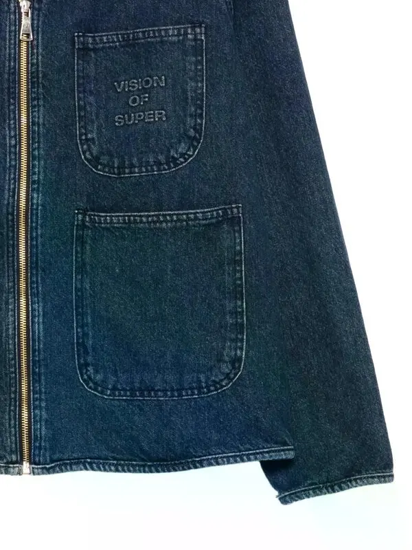 VISION OF SUPER Zipped Jacket With Patch Pockets