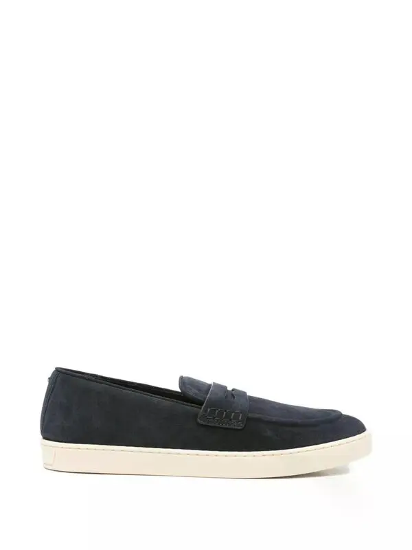 Canali Penny-strap Loafers - Blue