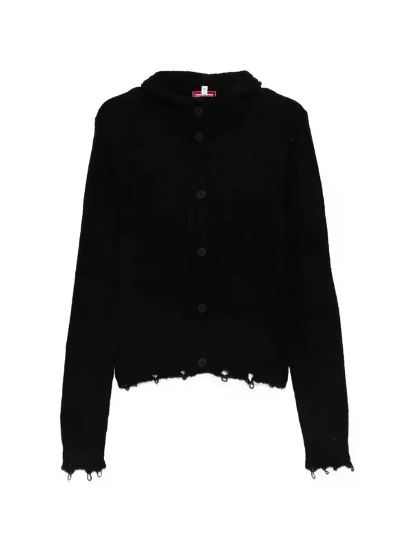 CHARLES JEFFREY Ear-detail Hoodie - Black