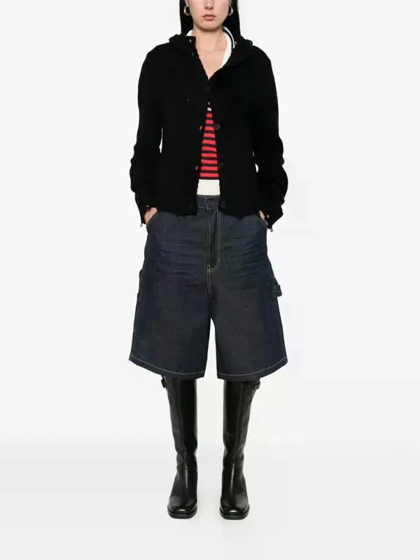 CHARLES JEFFREY Ear-detail Hoodie - Black