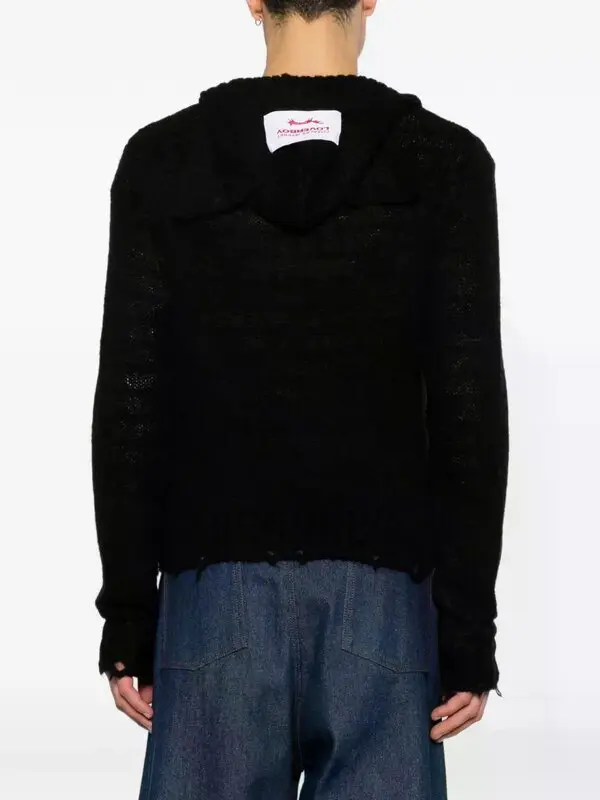 CHARLES JEFFREY Ear-detail Hoodie - Black