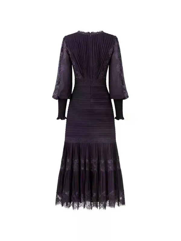 Tadashi Shoji Nyssa Lace Pleated Midi Dress