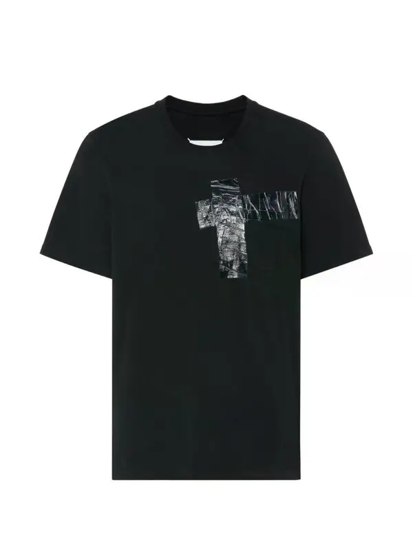 MAISON MARGIELA Taped Cotton Jersey T-shirt - Black