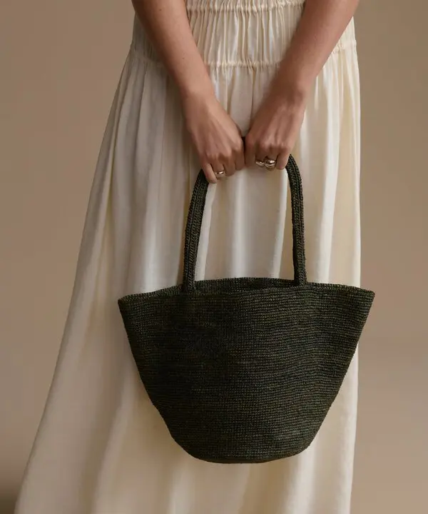 Jenni Kayne Hollis Raffia Bag - Olive