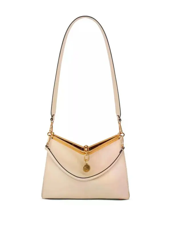 Etro Vela Leather Shoulder Bag - Neutrals