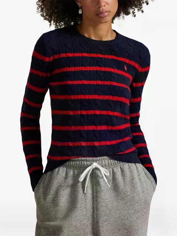 Polo Ralph Lauren Striped Cable-knit Sweater