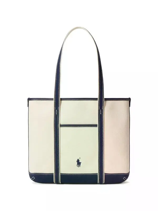 Polo Ralph Lauren Leather-trim Tote Bag - Neutrals