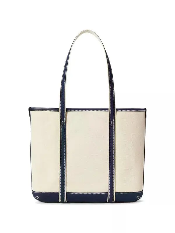 Polo Ralph Lauren Leather-trim Tote Bag - Neutrals