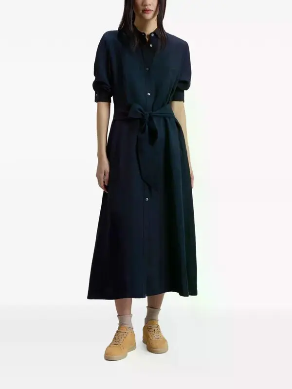 Woolrich Shirt Belt Midi Dress