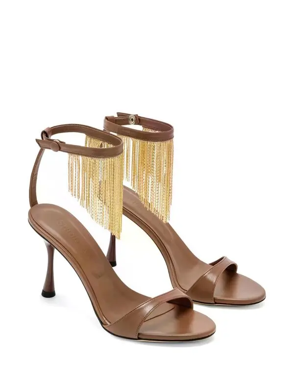 Studio Amelia Figaro Fringed-strap Sandals - Neutrals