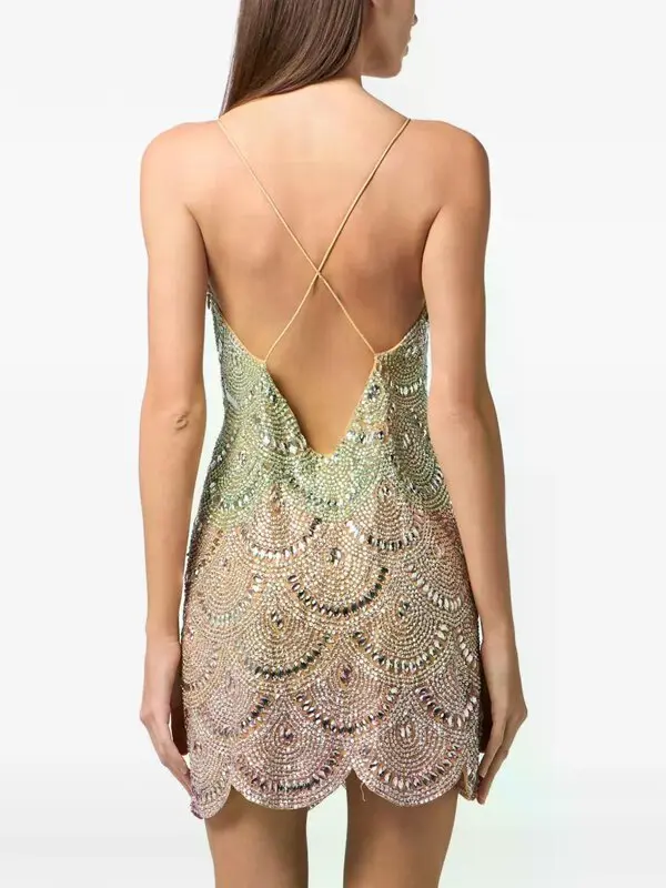 Philipp Plein Embellished Crystal Mini Dress