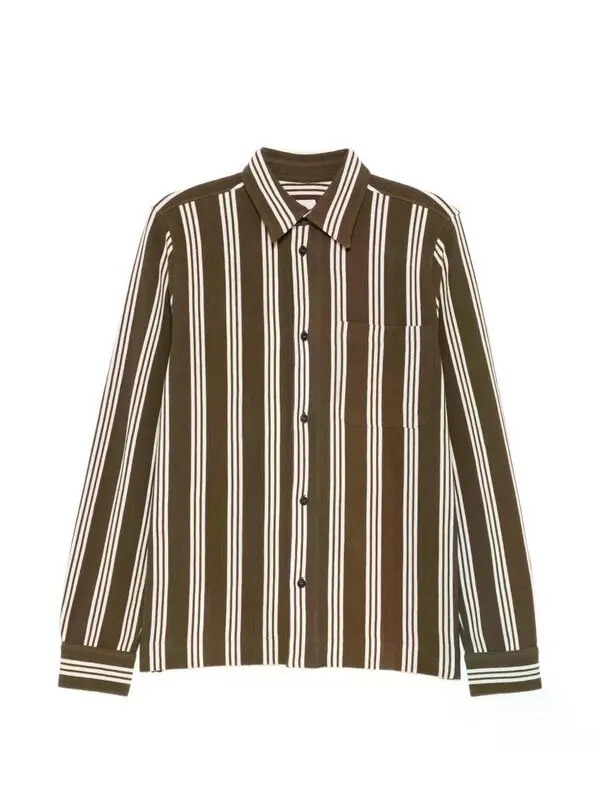 Paul Smith Striped Pocket Shirt - Brown