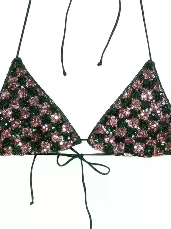 Oseree Sequined Chess Bikini