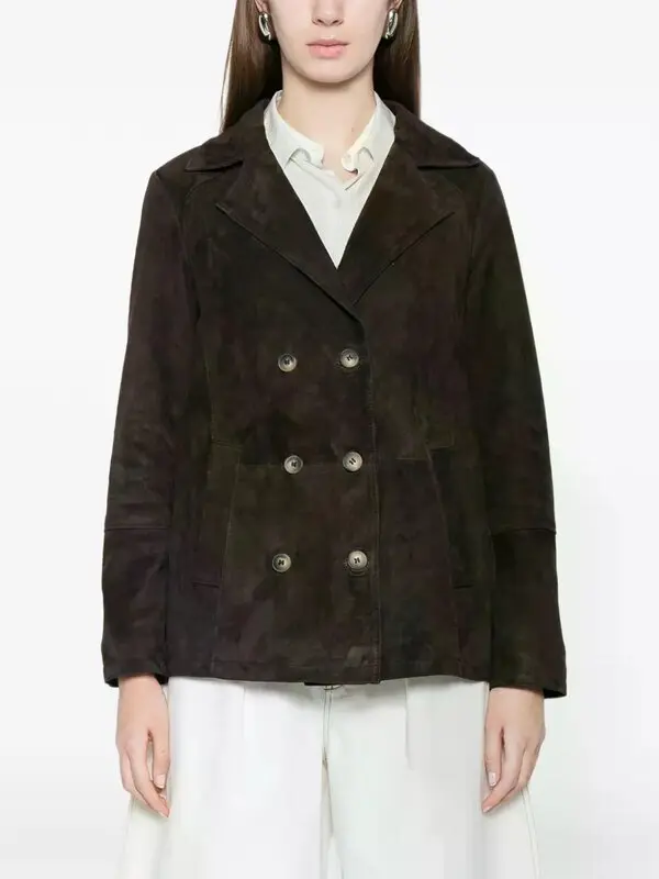 MARA BINI Double-breasted Suede Blazer