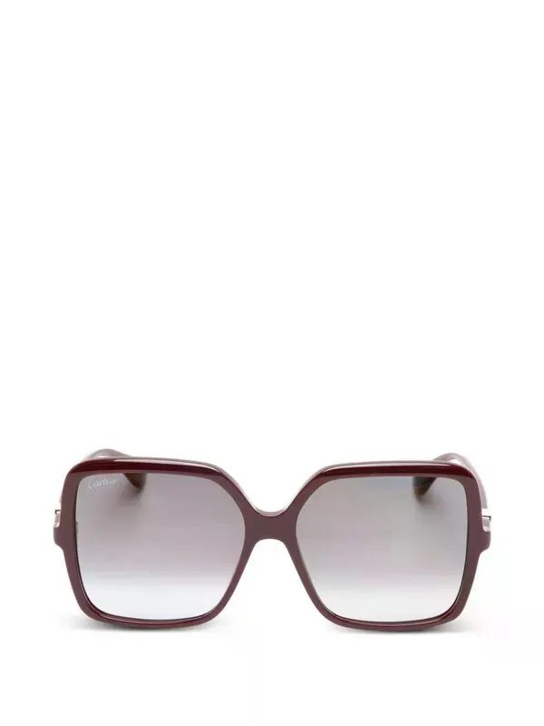 Cartier Square-frame Sunglasses - Red