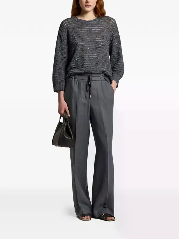 Peserico Open Knit Crew Neck Jumper