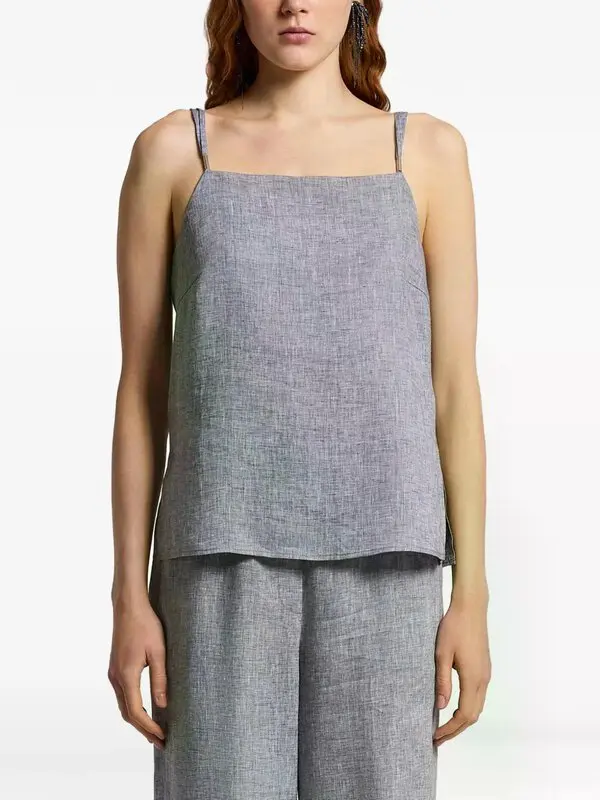 Peserico Square Neck Linen Top