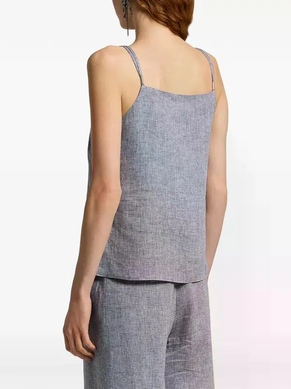 Peserico Square Neck Linen Top