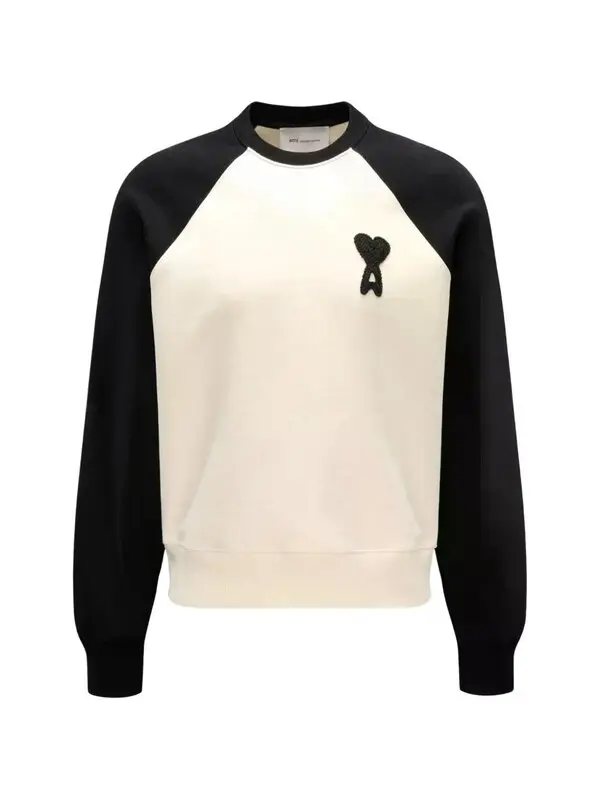 AMI Paris Appliqué-logo Cotton Sweatshirt
