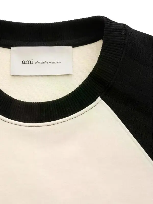 AMI Paris Appliqué-logo Cotton Sweatshirt