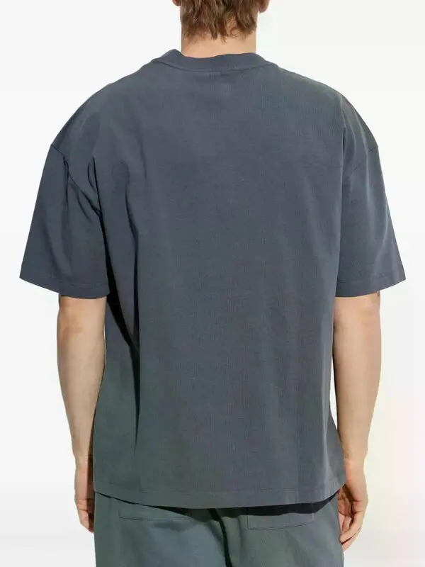 ALLSAINTS Xander Flocked-logo T-shirt - Blue