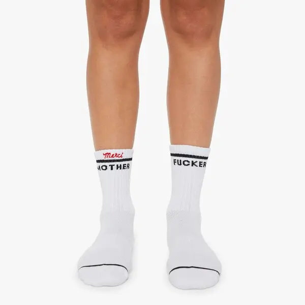 MOTHER Merci Mf Socks - White