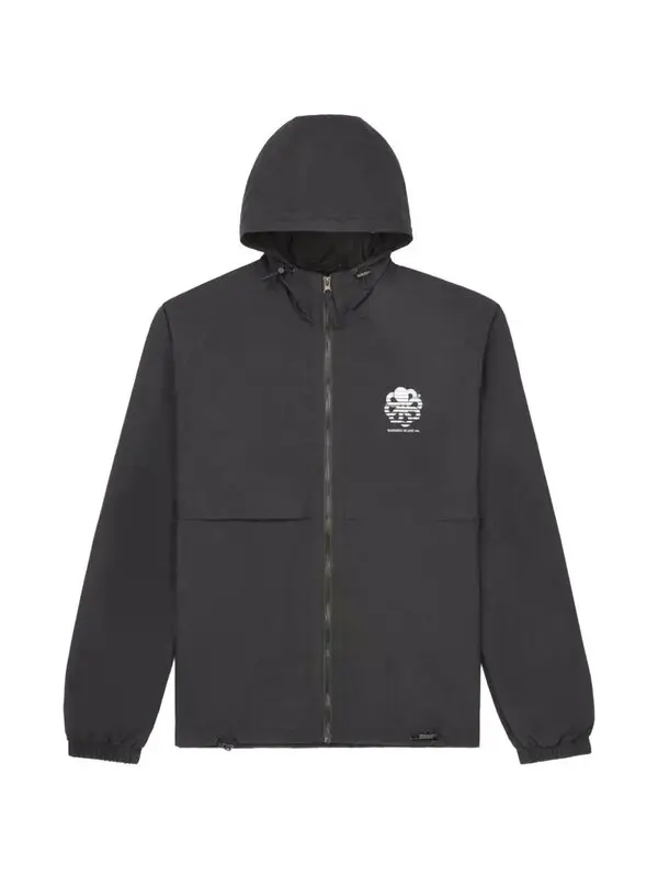 JONSEN ISLAND Hooded Graphic Print Jacket