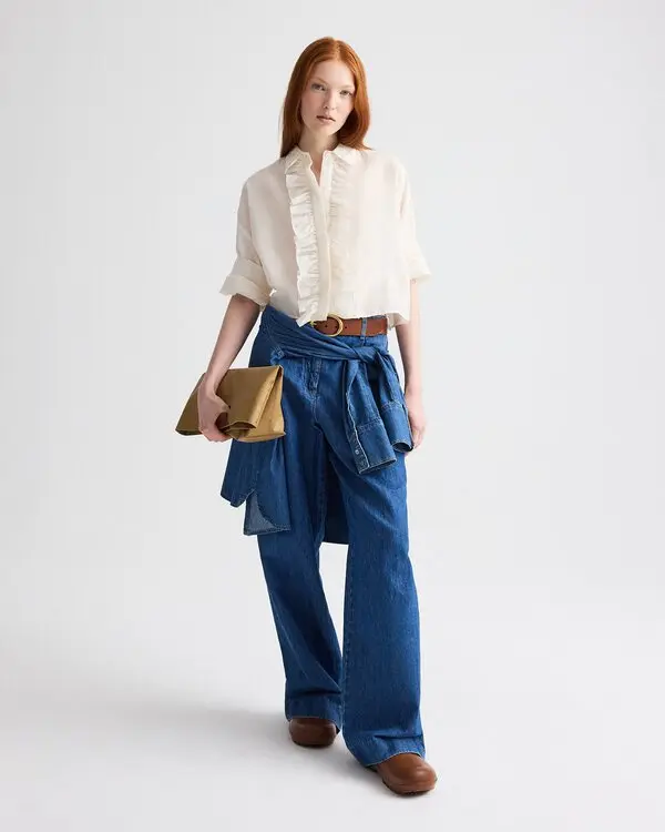 TWP Hudson St Jean Linen-cotton Denim Pants
