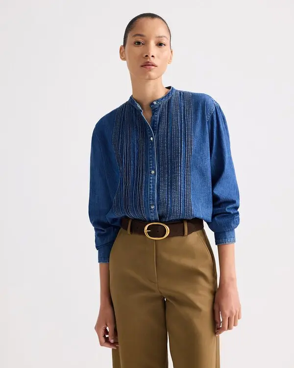 TWP Pintuck Denim Shirting Shirt