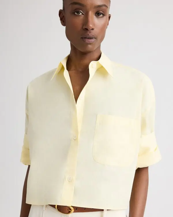 TWP Superfine Italian Cotton Short Sleeve Shirt - Flan
