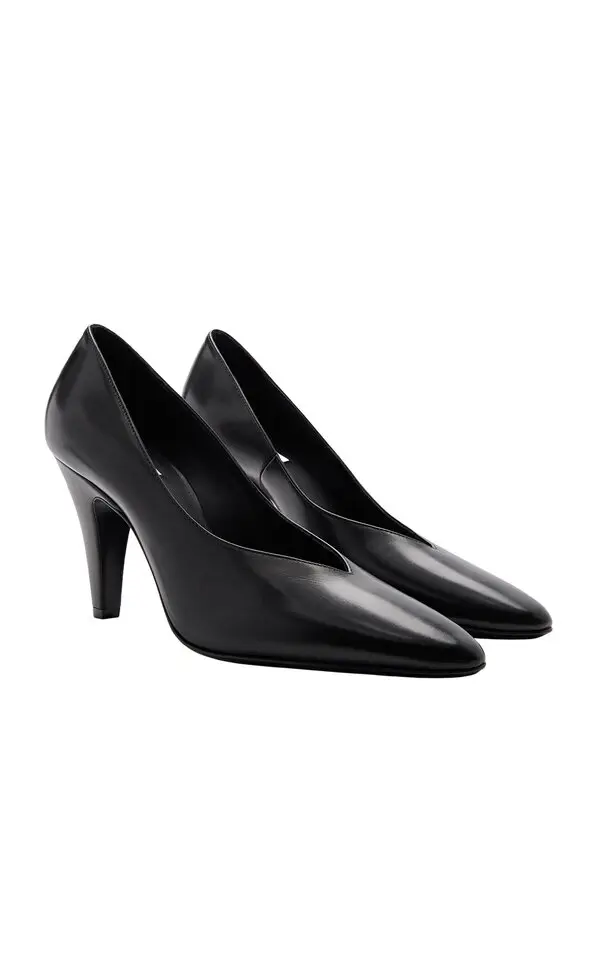 Alaïa Cone Laminated Leather Pumps - Black