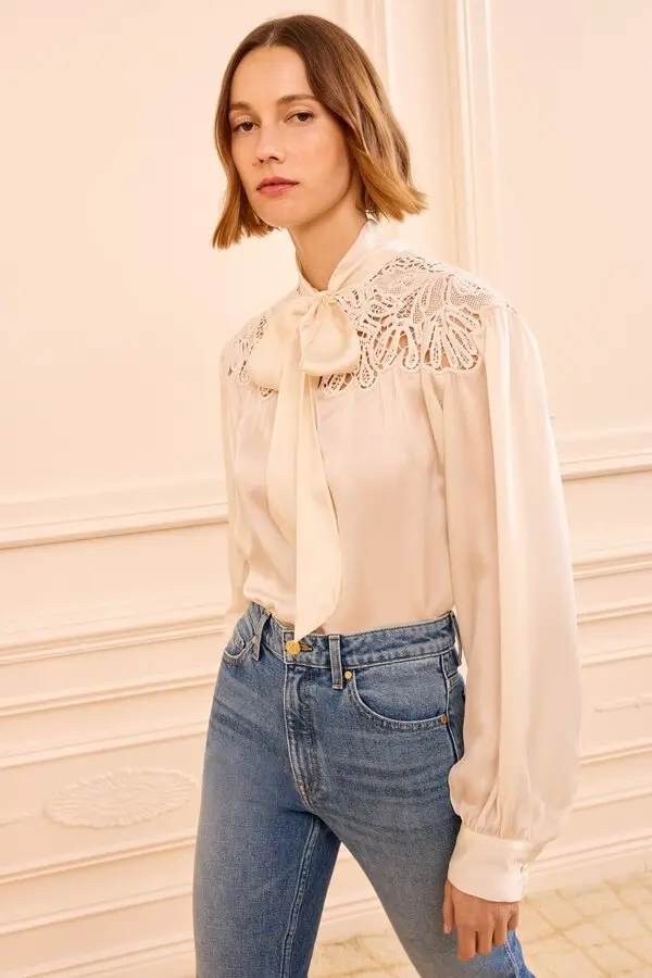 Ulla Johnson Lenora Silk Chiffon Blouse