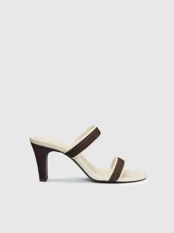 REFORMATION Lenora Heeled Sandal - Brown
