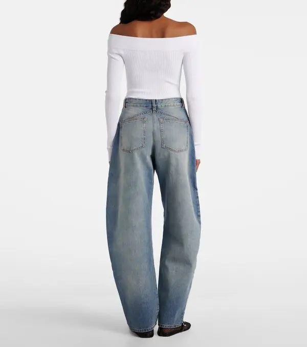 Alaïa Barrel-leg Jeans - Blue