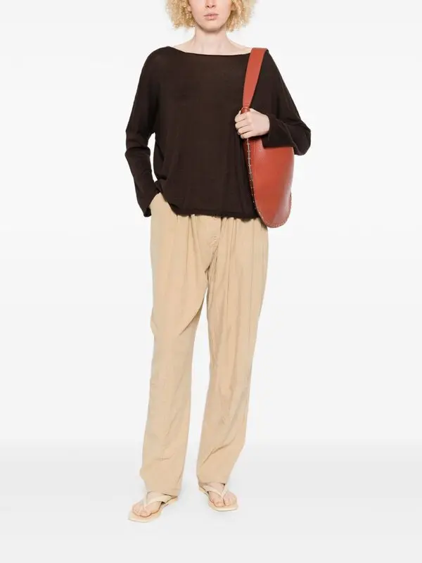 BEYOU Cashmere And Cotton Blend Sweater - Brown