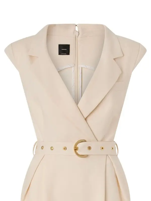 Pinko Belted Dress - White