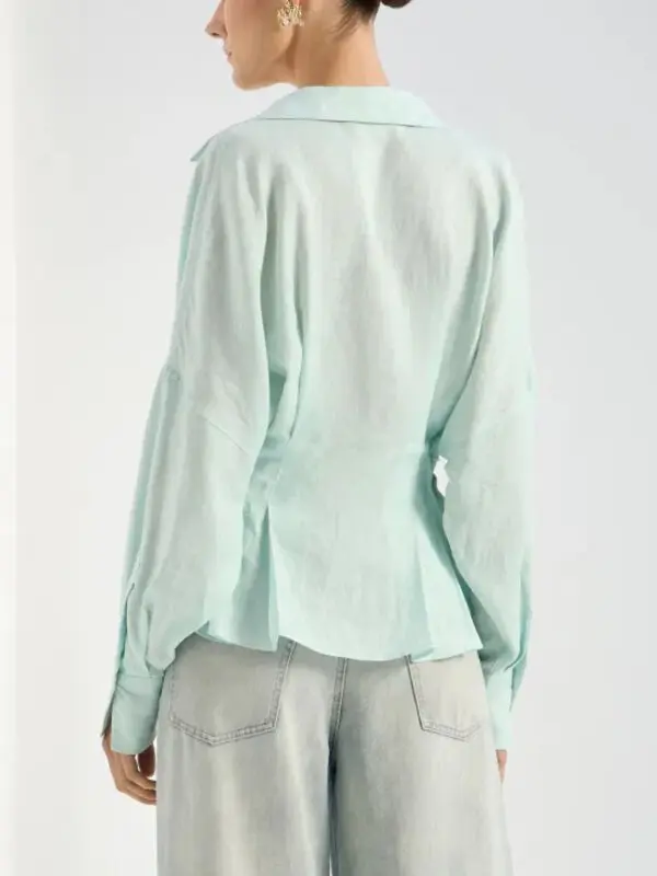 GENNY V-neck Shirt - Green