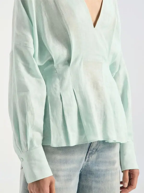 GENNY V-neck Shirt - Green