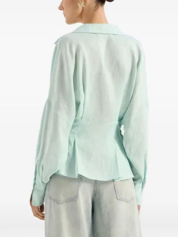 GENNY V-neck Shirt - Green