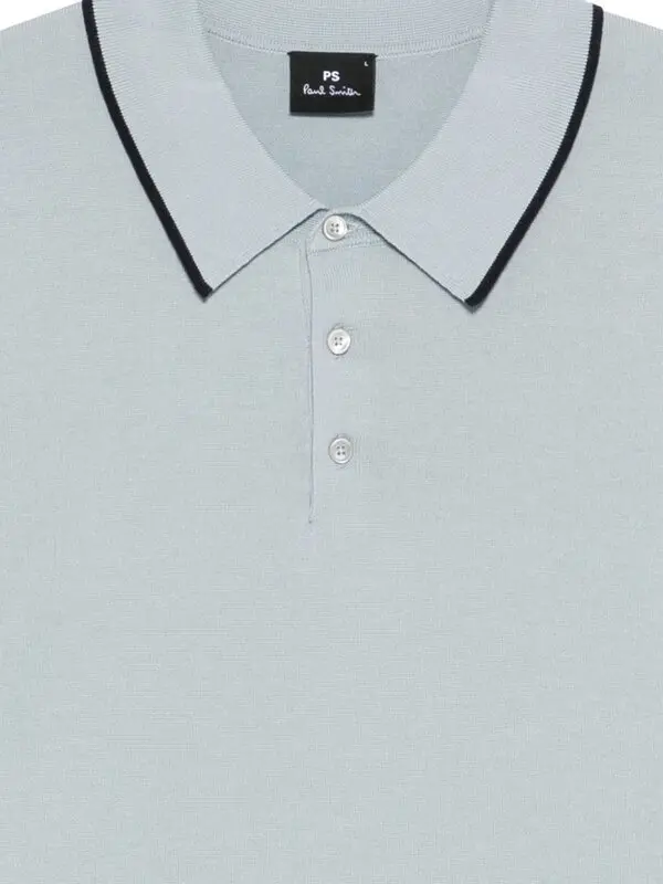 Paul Smith Cotton Polo Shirt - Sky Blue