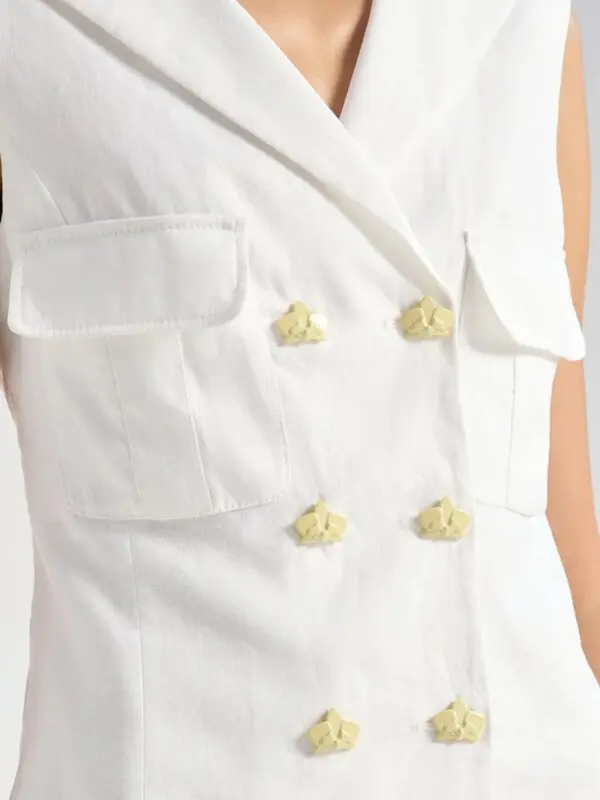 GENNY Linen Double-breasted Waistcoat