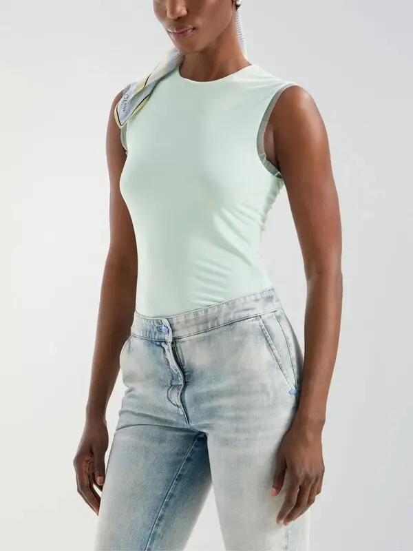 GENNY Sleeveless Jersey Top - Green