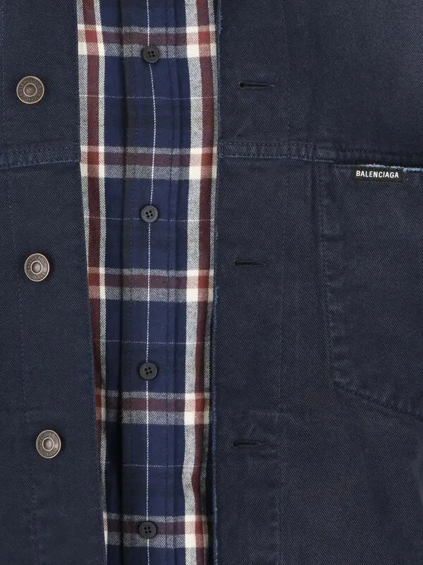 Balenciaga Cotton Shirt Jacket - Blue