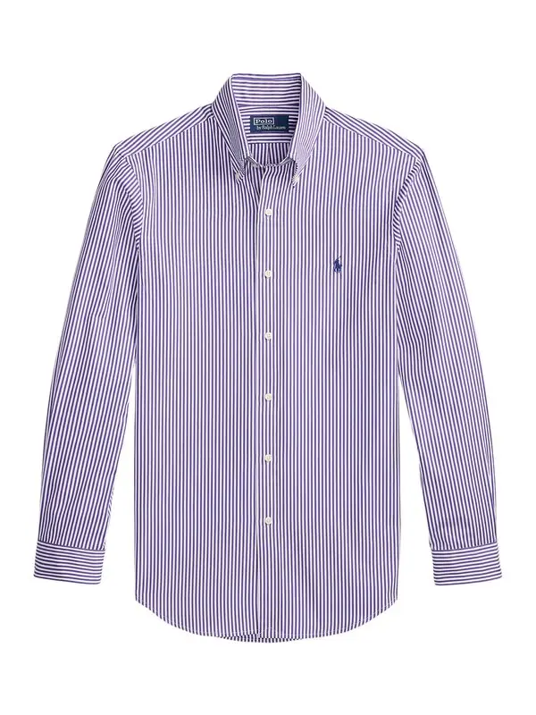 Polo Ralph Lauren Striped Shirt With Logo - Purple