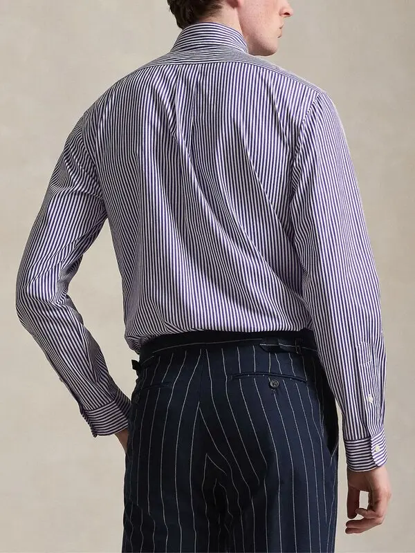 Polo Ralph Lauren Striped Shirt With Logo - Purple