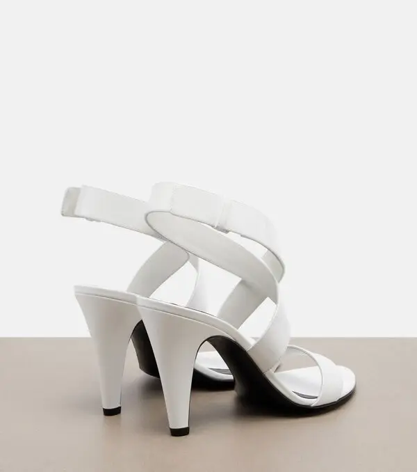 Alaïa Patent Leather Slingback Sandals - White